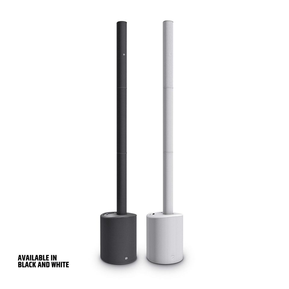 White Ultra-portable Battery-powered Column PA System - 3200 mAh ...