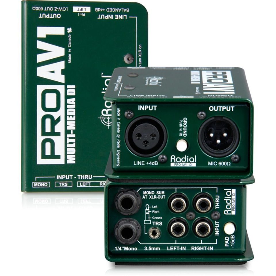RADIAL PROAV1 - PASSIVE 1 CHANNEL MULTIMEDIA DI - Tonezone
