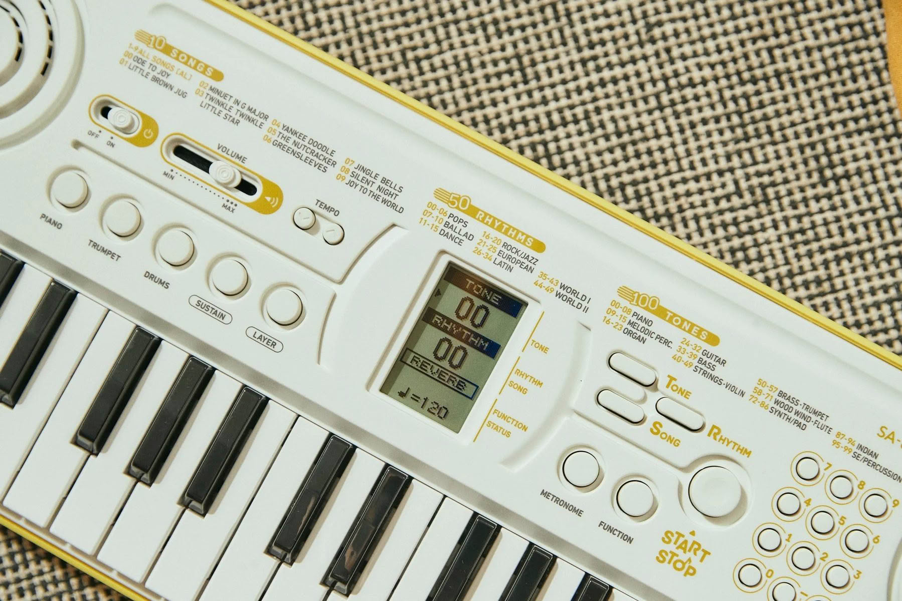 Casio SA-80 44 Key Mini Keyboard (Yellow shell base) - Tonezone